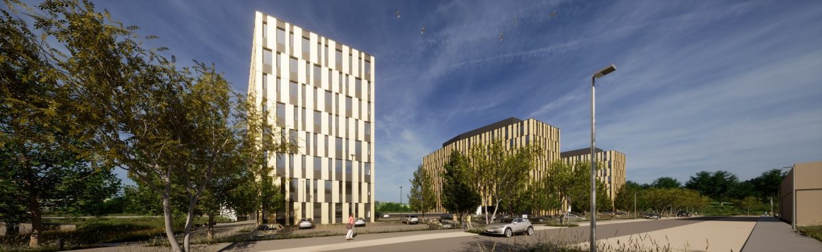 Moderne achtgeschossige Bürotürme - Universelle Ulm