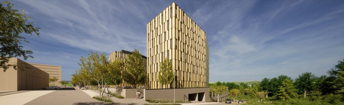 Moderne achtgeschossige Bürotürme - Universelle Ulm