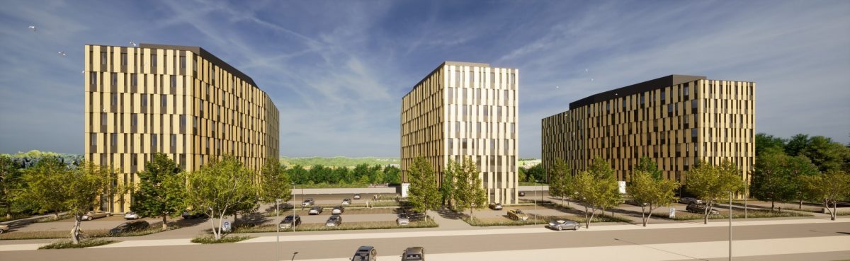 Moderne achtgeschossige Bürotürme - Universelle Ulm